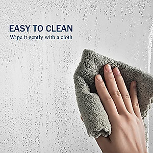 downluxe Waterproof Clear Shower Curtain Liner - PEVA Lightweight Plastic Shower Liner with 3 Magnets, Shower Curtains for Bathroom, 72" x 72", Clear