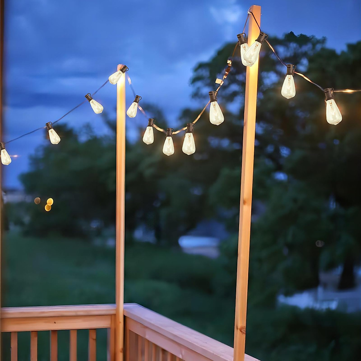 Egcol ST35 Replacement Bulbs,25 Pack Edison Light Bulbs fits C7/E12 Base,Shatterproof 5watt Incandescent Bulbs,String Light Bulbs for Indoor Outdoor Garden,Backyard,Warm White