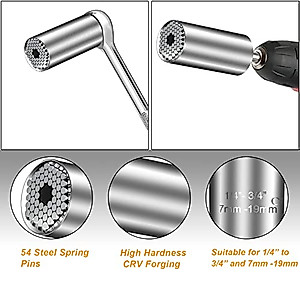 Gifts for Men,Stocking Stuffers for Men Mens Gifts for Christmas Mens Stocking Stuffers Universal Socket Tool - Super Socket Universal Socket Men Stocking Stuffers for Christmas Socket Wrench Set