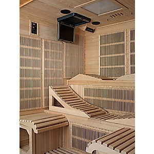 Golden Designs "Monaco" 6-person Near Zero EMF Far Infrared Sauna Canadian Hemlock