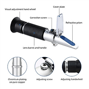 Digital Tester Portable Refractometer Design for Liquor Alcohol Content Tester 0-80% V/V ATC Refractometer