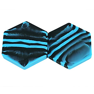 YHSWE Large Hexagon 110ml Silicone Non-stick Storage Container 1 Piece Black/Blue