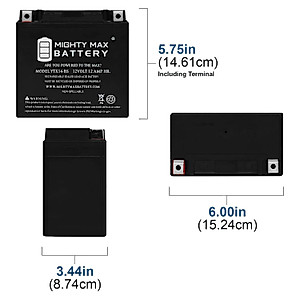 Mighty Max Battery YTX14-BS Replacement for ATV HONDA TRX 500 Rubicon Foreman Rancher