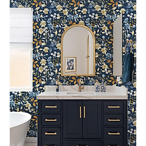 Luvdecor Peel and Stick Boho Wallpaper Removable Wallpaper Renter Friendly Wallpaper for Bedroom Bathroom Leaf Floral Contact Paper for Cabinet Accent Wall Home Decor 17.7 * 118 in