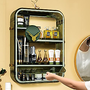 Hokyzam Bathroom Shelves, Bathroom Cabinet Wall Mounted, Wall Floating Shelves Organizer Transparent Multi-Function Floating Rack for Bathroom Bedroom Living Room Halloween Decorations Shelf