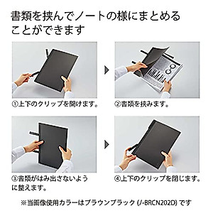 Kokuyo Bizrack Clipnote Punchless, Clip Folder, Holds up to 25 Sheets, A4-S, Off-White, Japan Import (NO-BRCN202W)