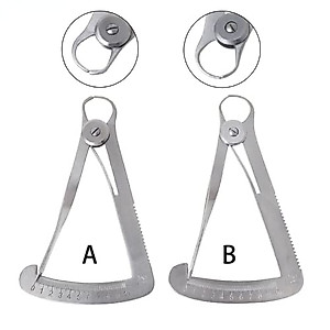 Stainless Steel Inside Calipers Gauge Measuring Caliper 0-10mm Rubber Sheet for Diamonds Jewelry Stones Measure Tools