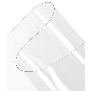 Clear Plastic Vinyl Fabric 04 Gauge - 60 Gauge Sizes by The Yard DIY Table Covers Machinery Recreational Use Waterproof Covering Lining (40 Gauge)(Marine Grade)