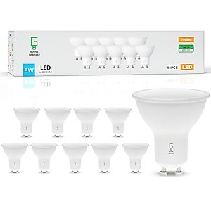 NUOVA GERMANY GU10 LED Light Bulbs, 100W Halogen Equivalent, 980 Lumens Bulb Replacement for Recessed Track Lighting, 8W Low consumption 120° Beam angle 110V AC Non Dimmable,10 Pack (3000K Warm Light)