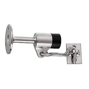 Sumnacon Stainless Steel Door Stopper with Hook, Heavy Duty Doorstop with Scews - Wall Mounted Door Stopper for Home Office, Silver