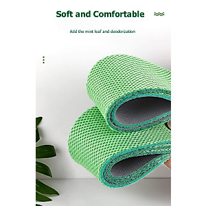 3 Pairs Mint Deodorant Insoles Health Light Weight Shoes Pad Absorb-Sweat Breathable Mesh Cloth Sports Insert Men Women (Size : 43) (40)