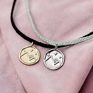 Pura Vida Bracelet Silver Crystal Mountain Coin Charm Bracelet - Handmade with Czech Crystal, Adjustable & Waterproof - Stackable Bracelets for Teen Girls, Handmade Bracelets for Teens - Winterfresh