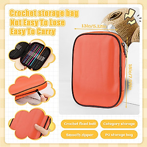 IMZAY 54 Pcs Crochet Needles Set, Crochet Hooks Kit with Storage Case, Ergonomic Knitting Needles Blunt Needles Stitch Marker DIY Hand Knitting Craft Art Tools for Beginners