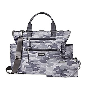 Baggallini womens 3-in-1 3 in 1 Convertible Backpack with RFID phone wristlet, Grey Camo Print, One Size US
