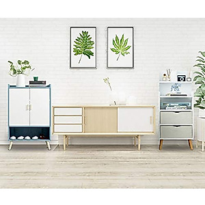 GDLMA Storage Cabinet, Blue Sideboard,Multi-Function Shoes Case for Hallway,Dining Room,Kitchen or Bedroom