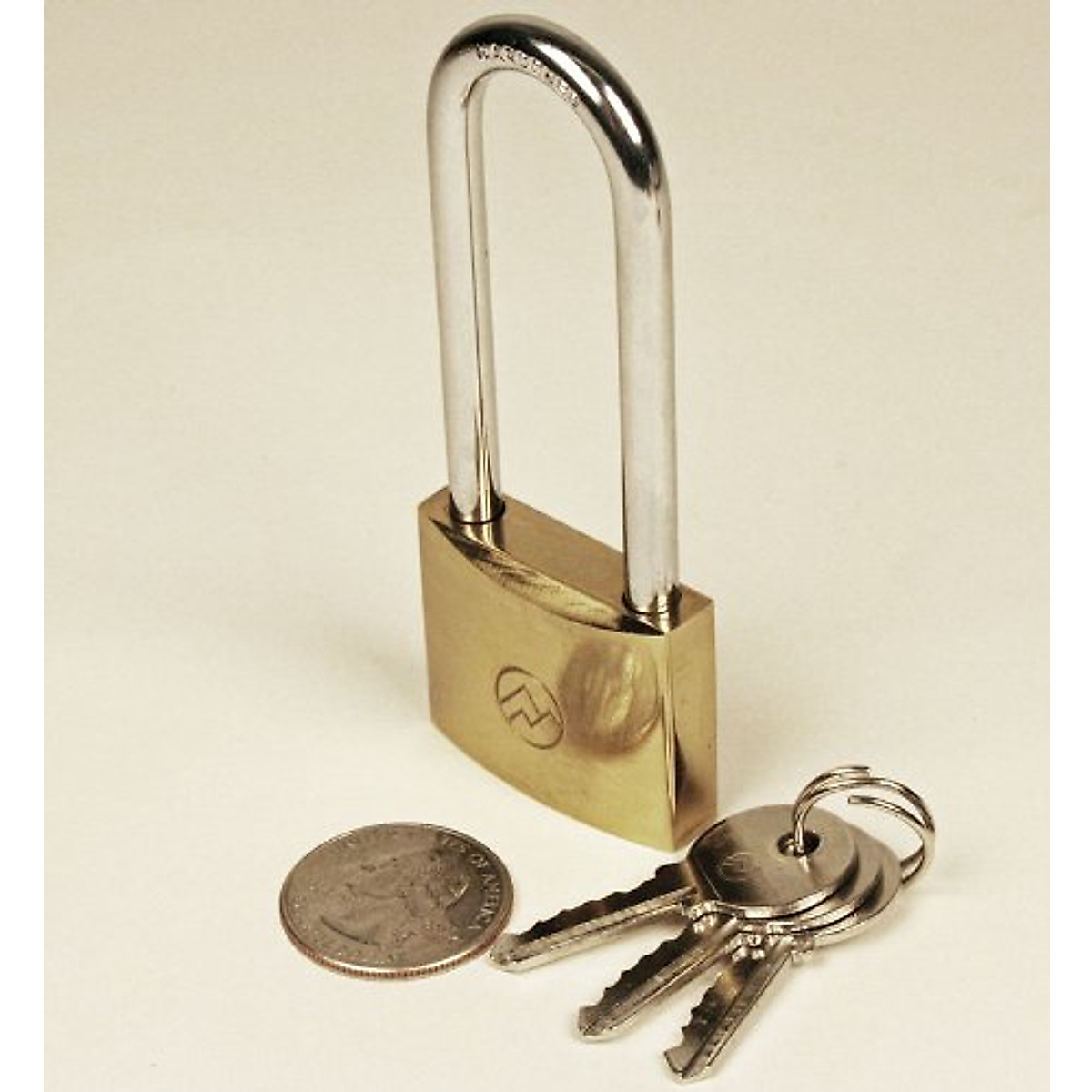 FJM Security Products Mountain Series (BP125ALS-51) Solid Brass Padlocks, 1-1/4" Wide Keyed Alike, 2-1/8" Long Shackle