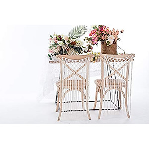 Hysunland Macrame Chair Decor for Wedding Party Chair Decorations Boho Home Décor, Set of 2