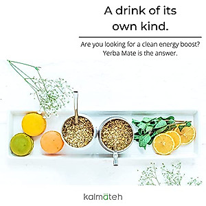 Kalmateh Yerba Mate Gourd Set - Traditional Modern Mate Cup Includes Bombilla Filter Straw and Cleaning Brush- Double Walled Stainless Steel (Turquoise, 8.6 oz)