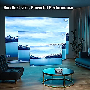 Mini Projector, VISSPL 1080P Supported Video Projector, Portable Outdoor Projector with Tripod, Kids Gift, Home Theater Movie Projector Compatible with Android/iOS/Windows/TV Box/HDMI/USB