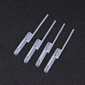 Balacoo 50 Packs Plastic Transfer Pipettes - 0.1 ML Pipettes Disposable Dropper, Plastic Eye Dropper Set for Essential Oils, Liquid, Makeup Tool (White)