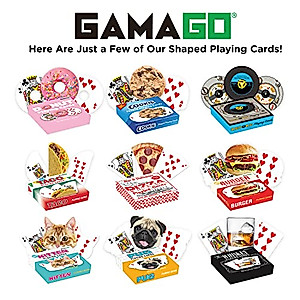 GAMAGO Cookie Playing Cards - Cookie Shaped Deck of Cards to Play Your Favorite Card Games for Birthdays, Stocking Stuffers, White Elephant
