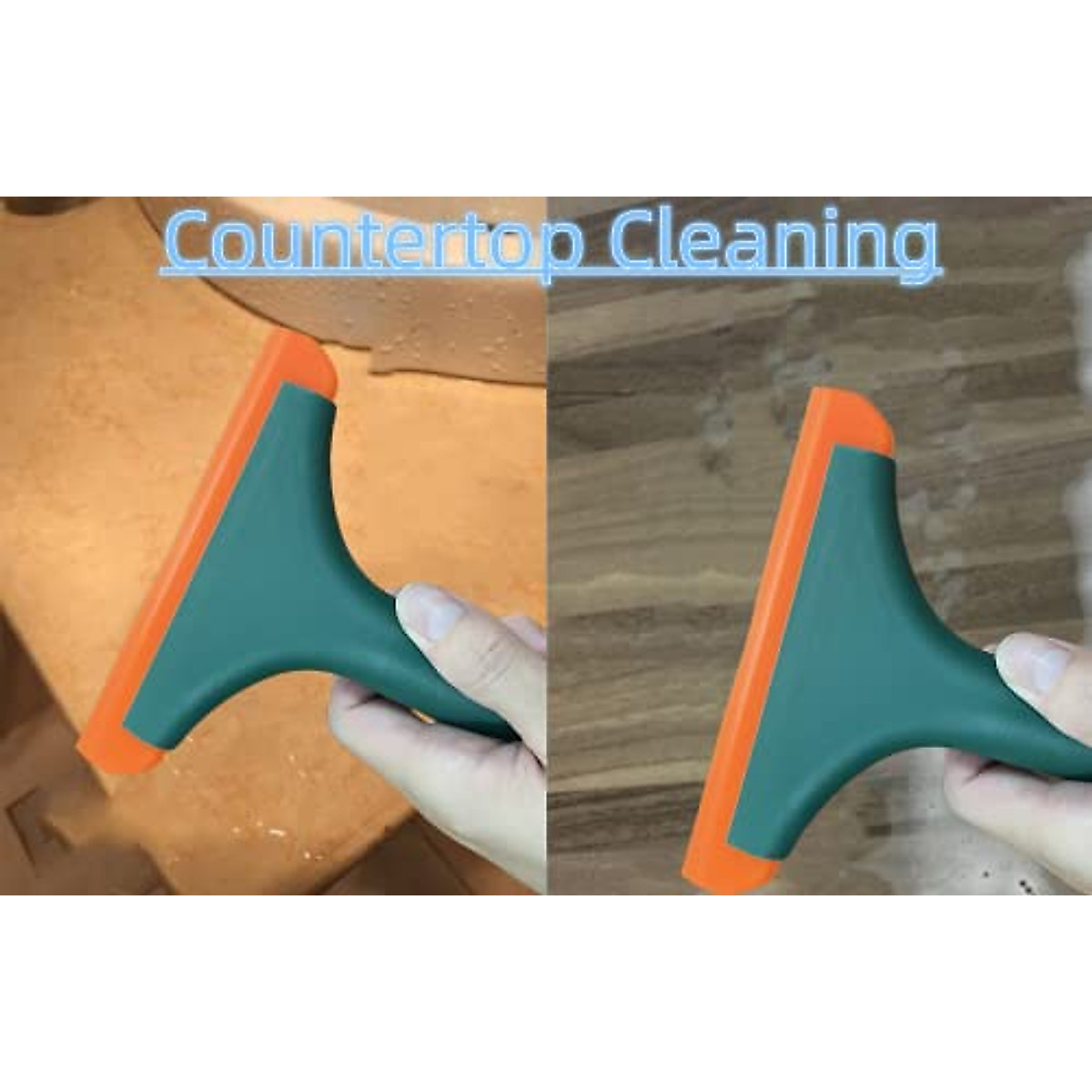 2 Pcs Silicone Squeegee, Handheld 6 inch Super Soft Small Silicone Glass Cleaning Squeegee,for Auto Glass Film,Bath Mirror,Windows,Glass Doors,Countertop Cleaning,Car Window (Dark Green)