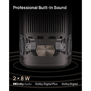 XGIMI MoGo 2 Pro 1080P Portable Projector, Mini Projector with WiFi and Bluetooth, Android TV 11.0, 400 ISO Lumens, 2X8W Speakers, Supports 4K, Auto Focus, Object Avoidance, and Screen Adaption