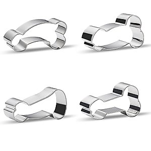 4-Piece Set of Creative Cookie Cutters，Cookie Baking Molds DIY Funny Stainless Steel Biscuits Molds Kitchen Supplies