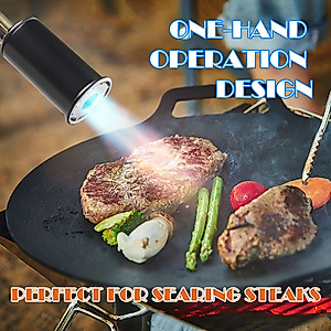 POWERFUL Cooking Torch Kitchen Blow Torch, Creme Brulee Torch - Sous Vide - Propane Torch - Charcoal Torch Lighter - Culinary Torch for BBQ Searing Steak, Creme Brulee (Tank Not Included)
