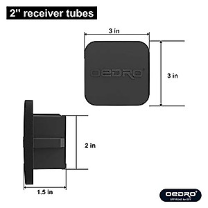 OEDRO 2" Rear Trailer Hitch Receiver Class 3 Towing Hitch & Cover Kit, Fits 2009-2018 Dodge Ram 1500/2003-2013 Ram 2500 3500/2019-2023 Ram 1500 Classic, Tow Combo (Hitch Cover Included)