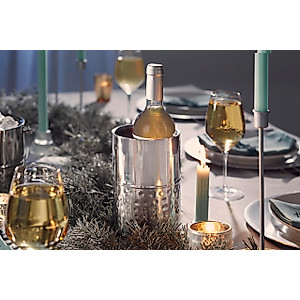 Personalization Universe Lavish Last Name Personalized Wine Chiller - Custom Engraved, Double-Walled Insulated, Stainless Steel Wine Cooler with Hand-Hammered Detail, Ideal for Wine Lovers