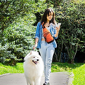 Peicees Small Sling Bag for Women Mens Convertible Crossbody Backpack Shoulder Chest Daypack with Zipper Strap for Hiking