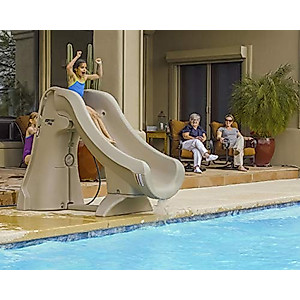 S.R. Smith 660-209-5810 SlideAway Removable In-Ground Pool Slide, Taupe