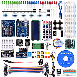 kuman Complete Starter Kit with Detailed Tutorial and Reliable Components for Arduino Project Mega 2560 Robot breadboard Kits