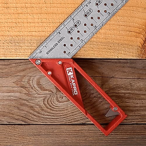 Kapro - 353 Professional Ledge-It Try & Mitre Square - For Leveling and Measuring - Features Stainless Steel Blade, Retractable Ledge, and Etched Ruler Markings - 8 Inch