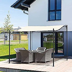 Outsunny 10' x 10' Steel Outdoor Pergola Gazebo Patio Canopy with Durable & Spacious Weather-Resistant Design, White