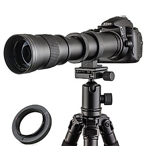 F Mount Lens - JINTU 420-800mm f8.3 Manual Telephoto Lens for Nikon D90 D5600 D5100 D5200 D5300 D5500 D5400 D7200 D7100 D7500 D3100 D3200 D3400 D810 D750 D850 D600
