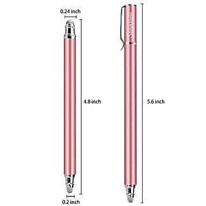 StylusHome Stylus Pens for Touch Screens(6 Pcs),Sensitivity 2 in 1 Fiber Tips Capacitive Stylus with 12 Extra Replaceable Tips for iPad iPhone Tablets Samsung Galaxy All Universal Touch Screen Devices