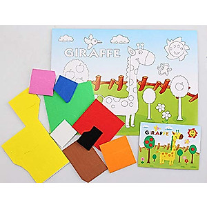 Chilor Crafts Toys for Kids,10 Pcs+2 Pcs Make Animals Stickers for Kids Ages 4 5 6 7 8 9,Arts Supplies Kits for Party Game School Kindergarten Homeschool Supplies (Random)