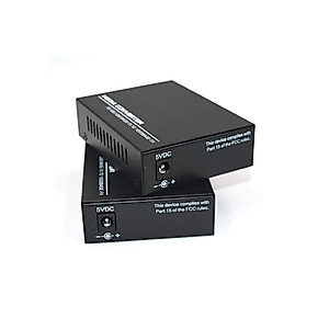 Primeda Gigabit Ethernet Fiber Media Converters, A Pair of 10/100/1000M RJ45 to 1000M Bi-Directional Single-Mode SC Fiber, up to 20Km(12.4mi)