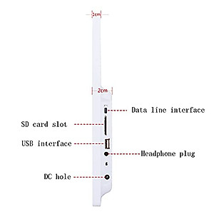 Ultra-Thin 15-inch Electronic Photo Frame Ultra-Narrow Frame Electronic Photo Album Video Player Advertising Player (Color : White)