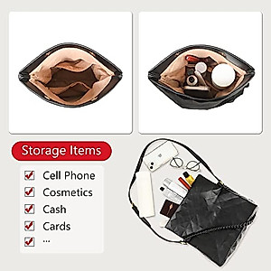 Small Chain Shoulder Bags Clutches Rhombus Evening Bags Crossbody Bags Hobo PU Vegan Leather Trendy Purse for Women(white-2)