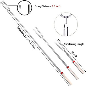 Marshmallow Roasting Sticks 8Pcs Extendable 32inch Long Metal Barbecue Skewers For Grilling Set,Telescoping Smores BBQ Forks, Fire Pit Sticks for Hot Dogs,Camping,Bonfire