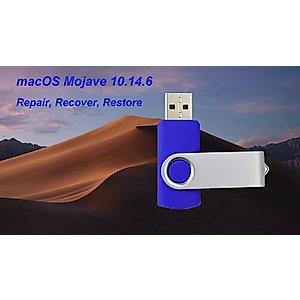 USB for macOS Mojave 10.14.6 USB Flash Drive for Full OS Install Recover Repair Restore Upgrade Reinstall Reboot System USB Stick 16GB, Blue