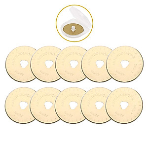 AUTOTOOLHOME 45mm Rotary Cutter Set with 10 Pack Titanium Rotary Blades Fabric Cutter SKS-7 Quilting Sewing Patchwork Tool