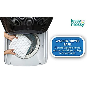 Lessy Messy Diaper Changing Mat - Travel Changing Pad-The Only Baby Changing Mat That is Washer Dryer Safe Portable Changing pad for Baby Extra Large Wipeable Changing pad (Grey)