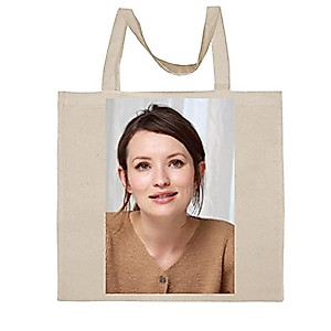 Emily Browning - A Nice Graphic Cotton Canvas Tote Bag FCA #FCAG767502