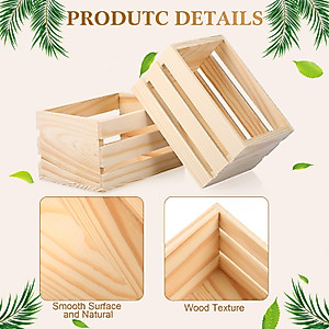 Roowest Small Wooden Crates 5" Craft Nesting Wood Basket Unfinished Storage for Display Storage Decor DIY Milk Wine Towel Toys Retail Art Craft Home Bathroom(24 Pcs)