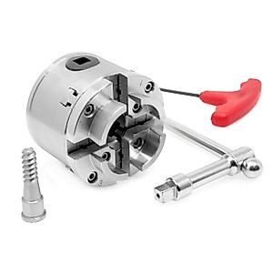 WEN LA4275 2.75-Inch 4-Jaw Self-Centering Keyed Lathe Chuck Set with 1-Inch x 8TPI Thread