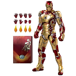 LonullyMege Ironman Action Figures Set 2 Pack Metal Painting All Joints Movable 7 Inch Collectible Model Toys (MK42 & MK43)
